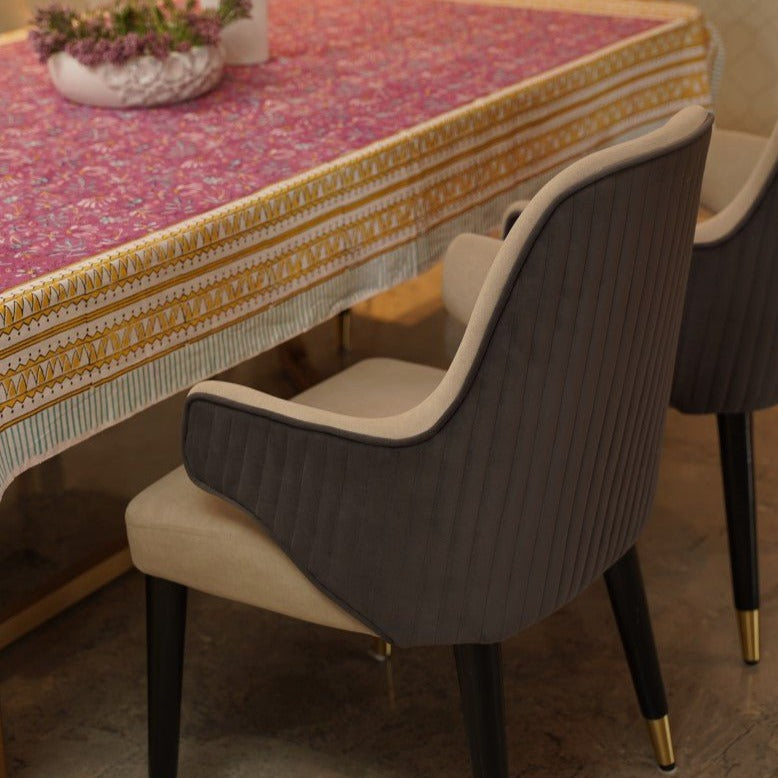 Purple Posies Tablecloth - Cotton Dining Decor